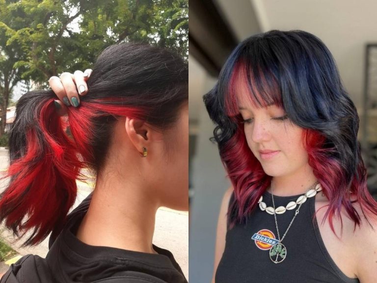 10 Stunning Black Hair with Red Underneath Ideas for a Bold New Look ...